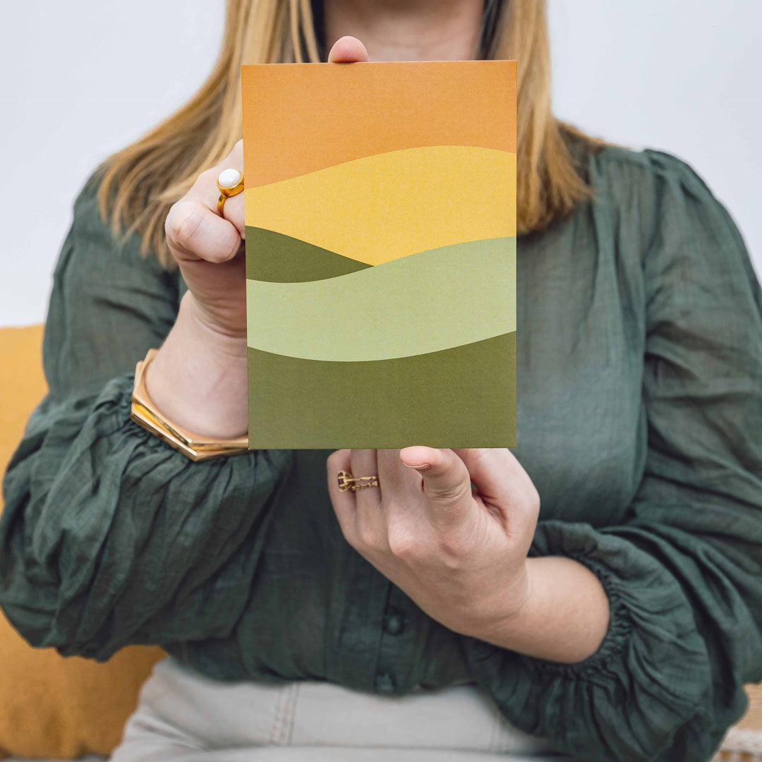 Waves Blank Post Card – Grief and Co